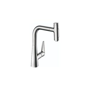 hansgrohe talis select s chrome bar kitchen faucet, kitchen faucets with pull out sprayer, faucet for kitchen sink, chrome 72824001