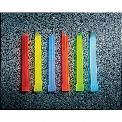 Cyalume Technologies 386-8715M Lightstick, Orange, 6 in. L, 12 hr, PK10 Lighting