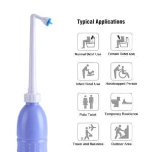 Handheld Bidet Sprayer, Portable Bidet Sprayer, Women Baby Shower Bidet Sprayer Cloth Diaper Spray Attachment for Toilet Bathroom Home Travel Use