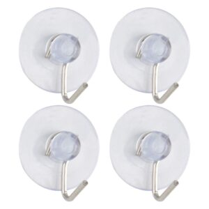 uxcell 4pcs suction cup hooks 1 inch diameter wall hooks hangers removable kitchen bathroom wall vacuum holder for smooth tile glass