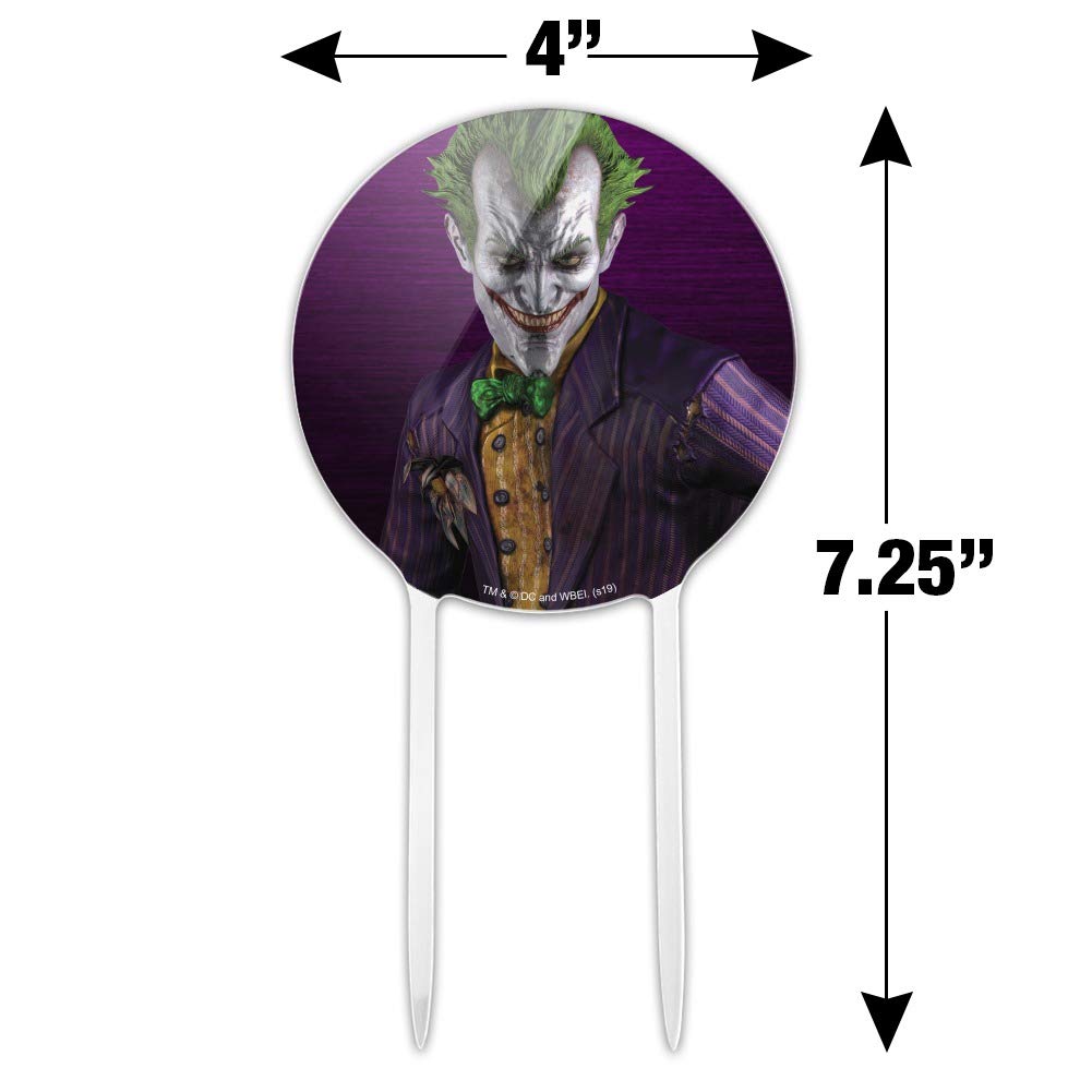 Acrylic Batman Arkham Asylum Video Game Joker Cake Topper Party Decoration for Wedding Anniversary Birthday Graduation