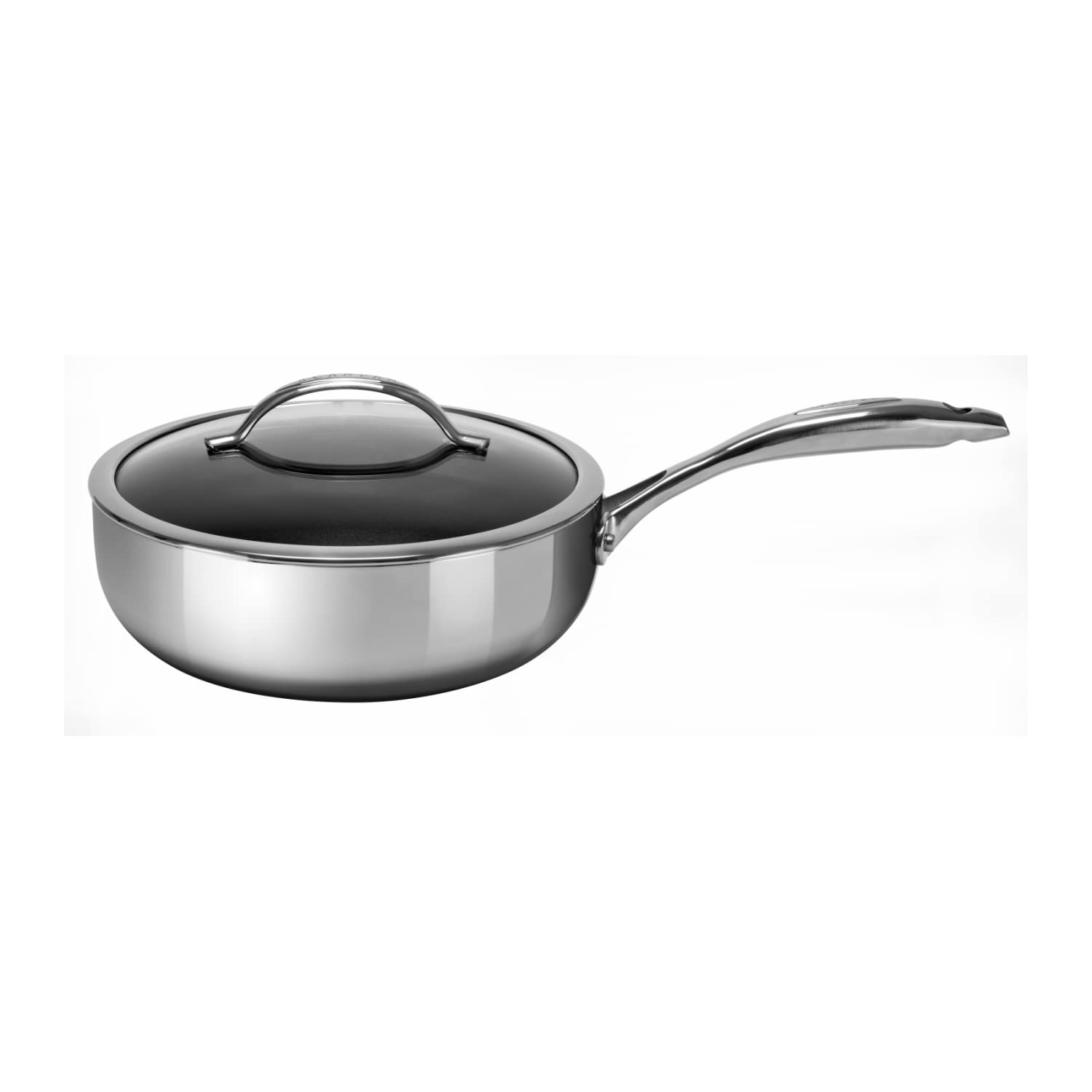 SCANPAN 6001082600 Silver Frying Pan, Diameter 10.2 inches (26 cm), HaptIQ Deep Saute Pan, 10.2 inches (26 cm)