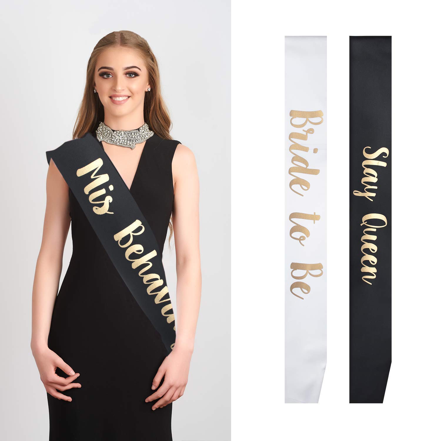 18 Pcs Bachelorette Party Sashes for Bride and Bridesmaid, Bridal Shower Engagement Wedding Party Favors