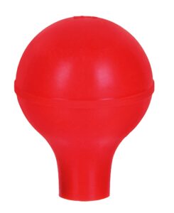 eisco rubber bulb, 100ml - pear shaped - heavy weight rubber - for use with pipettes measuring 0.25" - 0.30"