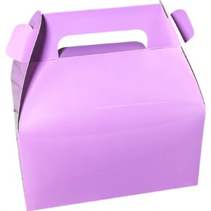 ONE MORE 25-Pack Gable Candy Purple Treat Boxes,Small Goodie Gift Boxes for Wedding and Birthday Party Favors Box 6.2 x 3.5 x 3.5 inch (Purple,25)