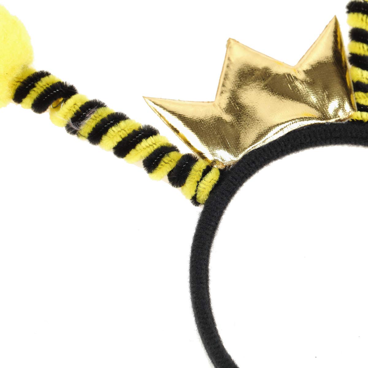 BinaryABC Halloween Bee Headband,Halloween Antenna Ball Headband,Halloween Costume Assesories