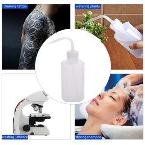 Yuelong Plastic Squeeze Bottle,2Pcs Safety Wash Bottle 500ml Convenient Green Soap Supply Tattoo Squeeze Bottle with Scale Labels Watering Tools for Medical Label Tattoo Supplies(500ml,16oz,1 Bottle)