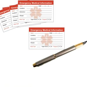 RXBC2011 Emergency Medical Information ID Card Pack of 5