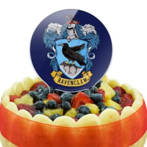 Acrylic Harry Potter Ravenclaw Painted Crest Cake Topper Party Decoration for Wedding Anniversary Birthday Graduation