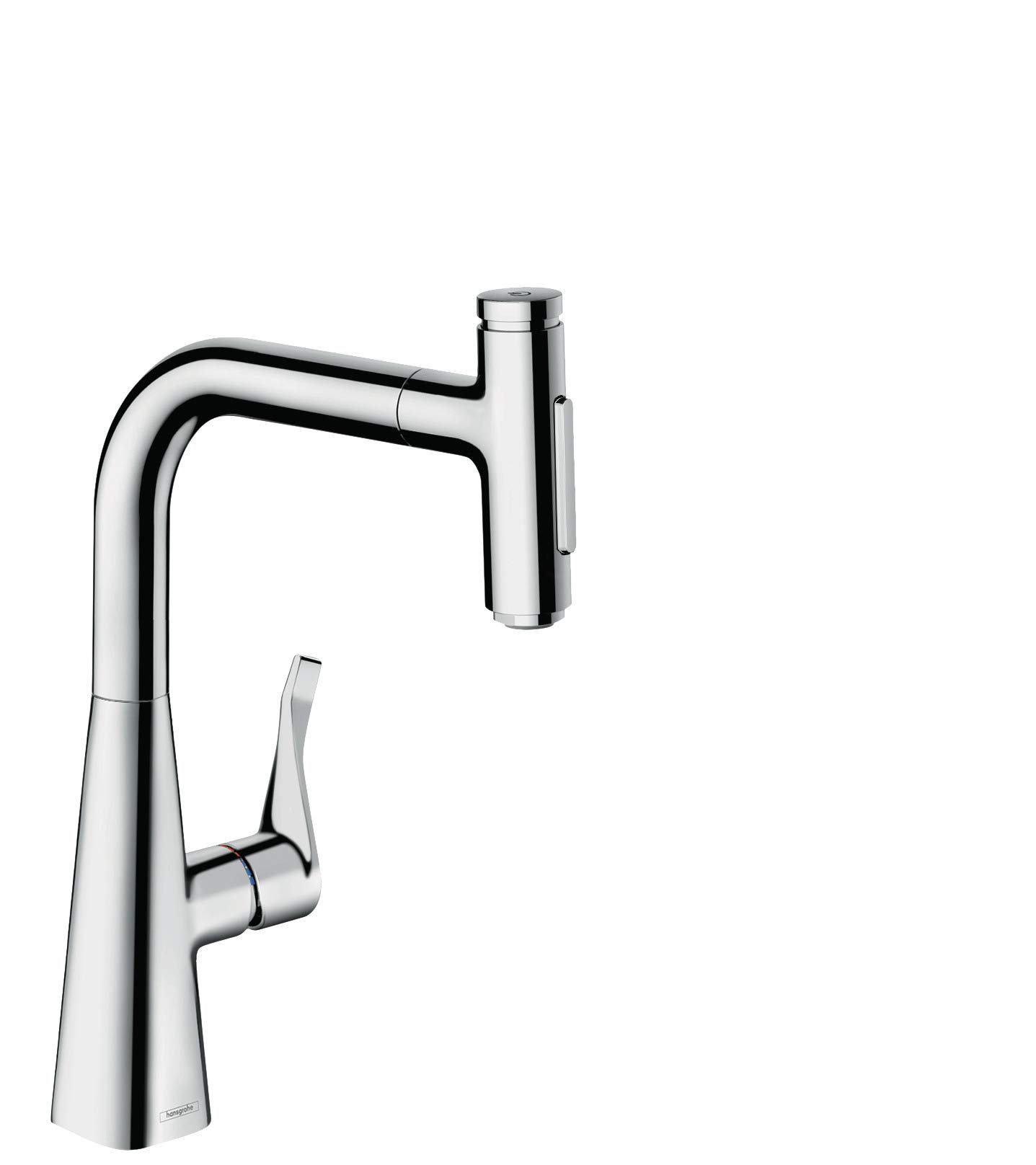 hansgrohe Metris Select Chrome Bar Kitchen Faucet, Kitchen Faucets with Pull Out Sprayer, Faucet for Kitchen Sink, Chrome 73817001