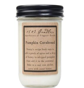 1803 candles - 14 oz. jar soy candles - (pumpkin cornbread)