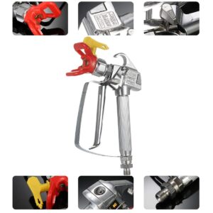 Airless Spray Gun High Pressure with 517 Tips and tip Guard,2 x Airless Paint Spray Gun Filter