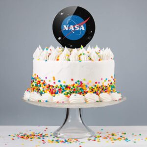 Acrylic NASA Official Meatball Logo Cake Topper Party Decoration for Wedding Anniversary Birthday Graduation