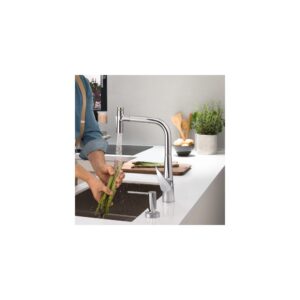 hansgrohe Talis Select S Chrome Single-Handle Kitchen Faucet, Kitchen Faucets with Pull Out Sprayer, Faucet for Kitchen Sink, Chrome 72823001