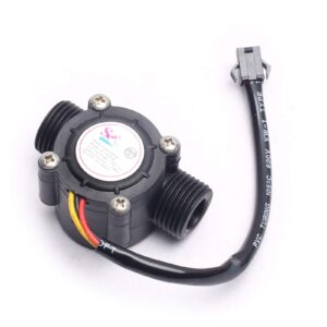 devmo 1/2'' water flow hall sensor control switch fluid flow meter flowmeter counter 1-30l/min compatible with ar-duino