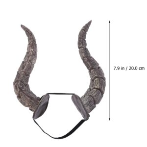 STOBOK 1 Pc Halloween Horns Headband Sheep Horn Hoop Cosplay Fancy Dress Photo Props Hair Accessory or Christmas Halloween Easter Decoration Dance Party