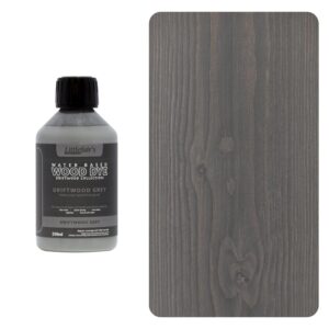 littlefair's wood stain water based - 8.5oz/250ml - indoor furniture stain light & dark finishes - special non toxic & eco friendly formula - wood stain for crafts - color: driftwood grey