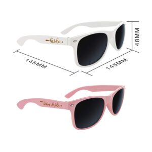 NewShun Bachelorette Party Sunglasses 10 PCS for Bridal Shower & Weddings Favors (Pink)