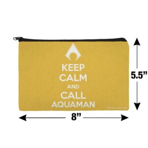 Aquaman Keep Calm and Call Pencil Pen Organizer Zipper Pouch Case