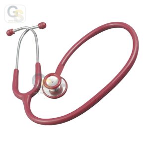 g.s monitoring stethoscope, edition chestpiece, tube (maroon) best quality