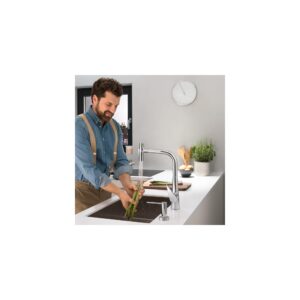 hansgrohe Talis Select S Chrome Single-Handle Kitchen Faucet, Kitchen Faucets with Pull Out Sprayer, Faucet for Kitchen Sink, Chrome 72823001