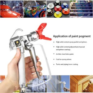 Airless Spray Gun High Pressure with 517 Tips and tip Guard,2 x Airless Paint Spray Gun Filter