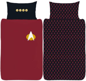 star trek discovery uniform single duvet cover reversible bedding set official licensed merchandise (star trek next gen uniform)