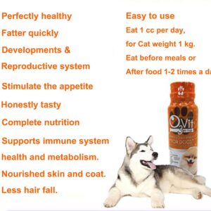 X2 Pcs(100ml) Dog Multivitamin Daily Essential Dog Food Vitamins & Minerals Omega3, Helps Support Healthy, More Fat, Digestion, Skin, Coat, Allergy Immune Supplement Nourished Blood & Eye