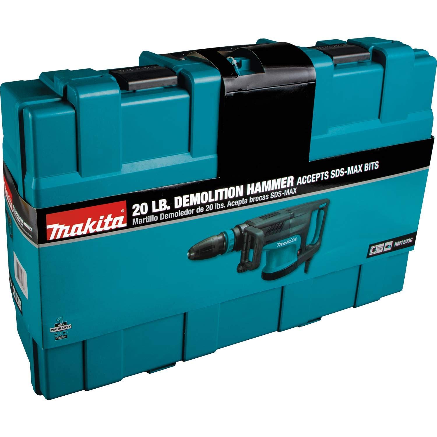 Makita HM1203C-R 20 lb. SDS-Max Demolition Hammer with Case (Renewed)