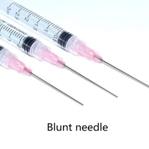 3ml Syringes 20Ga 1.5 Inch Blunt Tip Needle Storage Caps - Glue Applicator, DIY.Industrial Grade Syringe (Pack of 10)