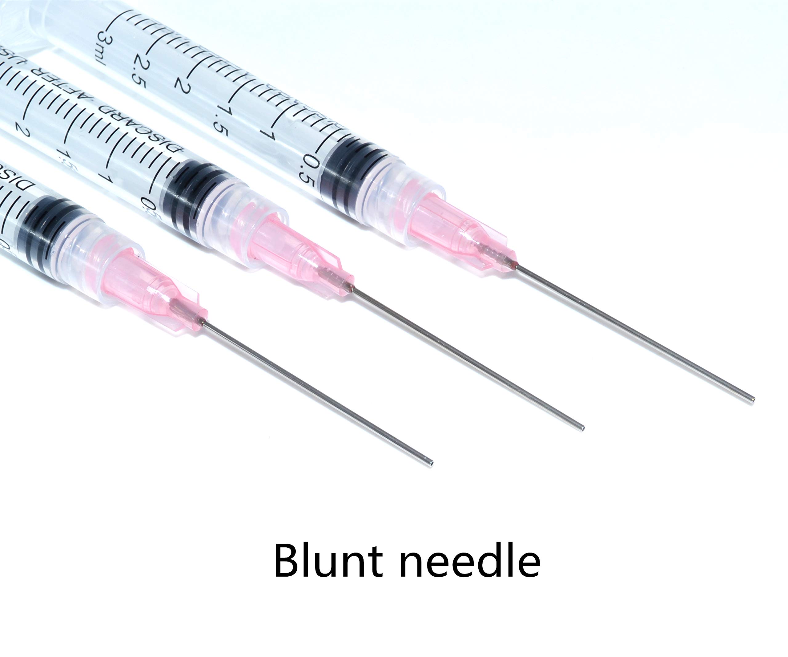 3ml Syringes 20Ga 1.5 Inch Blunt Tip Needle Storage Caps - Glue Applicator, DIY.Industrial Grade Syringe (Pack of 10)