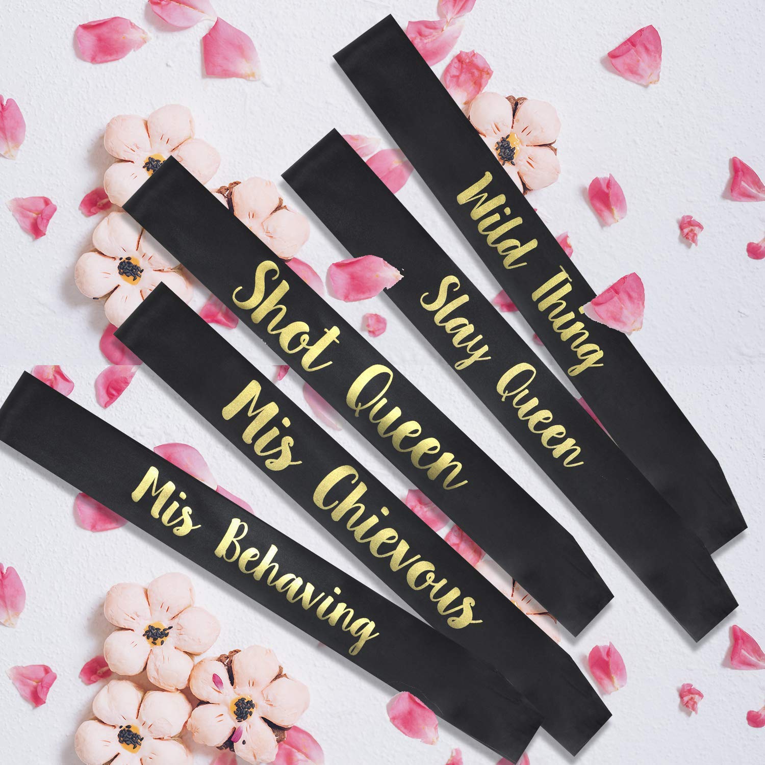 18 Pcs Bachelorette Party Sashes for Bride and Bridesmaid, Bridal Shower Engagement Wedding Party Favors