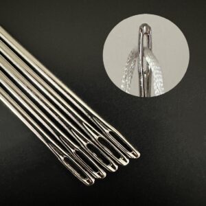 10" Professional Upholstery Needle 3mm Thickness, Big Eye Hand Sewing Needles for Stitching and Crafting Projects 10"