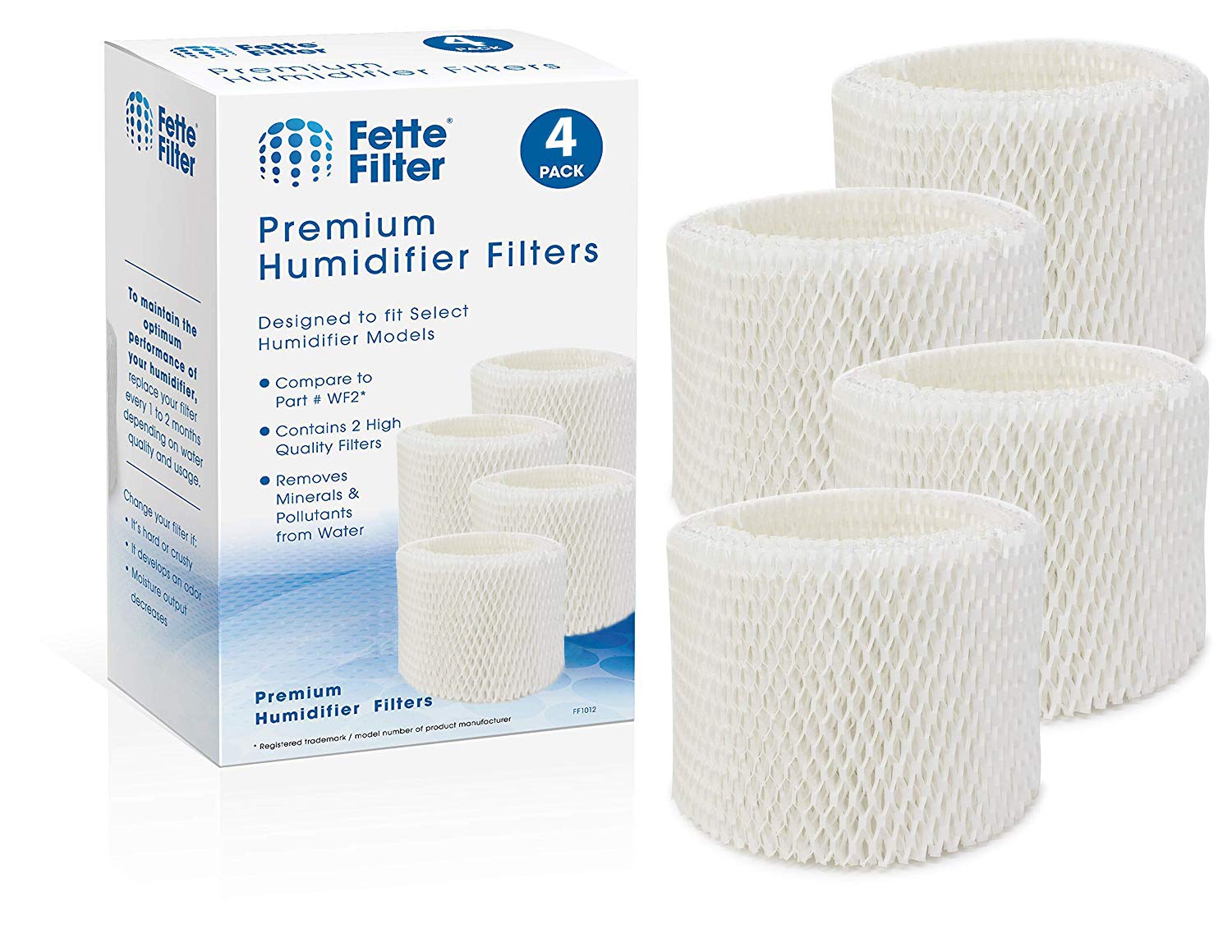 Humidifier Filter Replacement Compatible Protec, Kaz & Vicks Humidifier Replacement Filter Model WF2 | Protec Humidifier Filter, Vicks Starry Night Humidifier Filter Includes 4 Filters