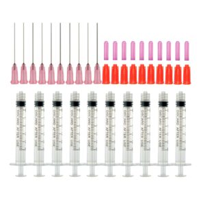 3ml syringes 20ga 1.5 inch blunt tip needle storage caps - glue applicator, diy.industrial grade syringe (pack of 10)