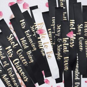 18 Pcs Bachelorette Party Sashes for Bride and Bridesmaid, Bridal Shower Engagement Wedding Party Favors