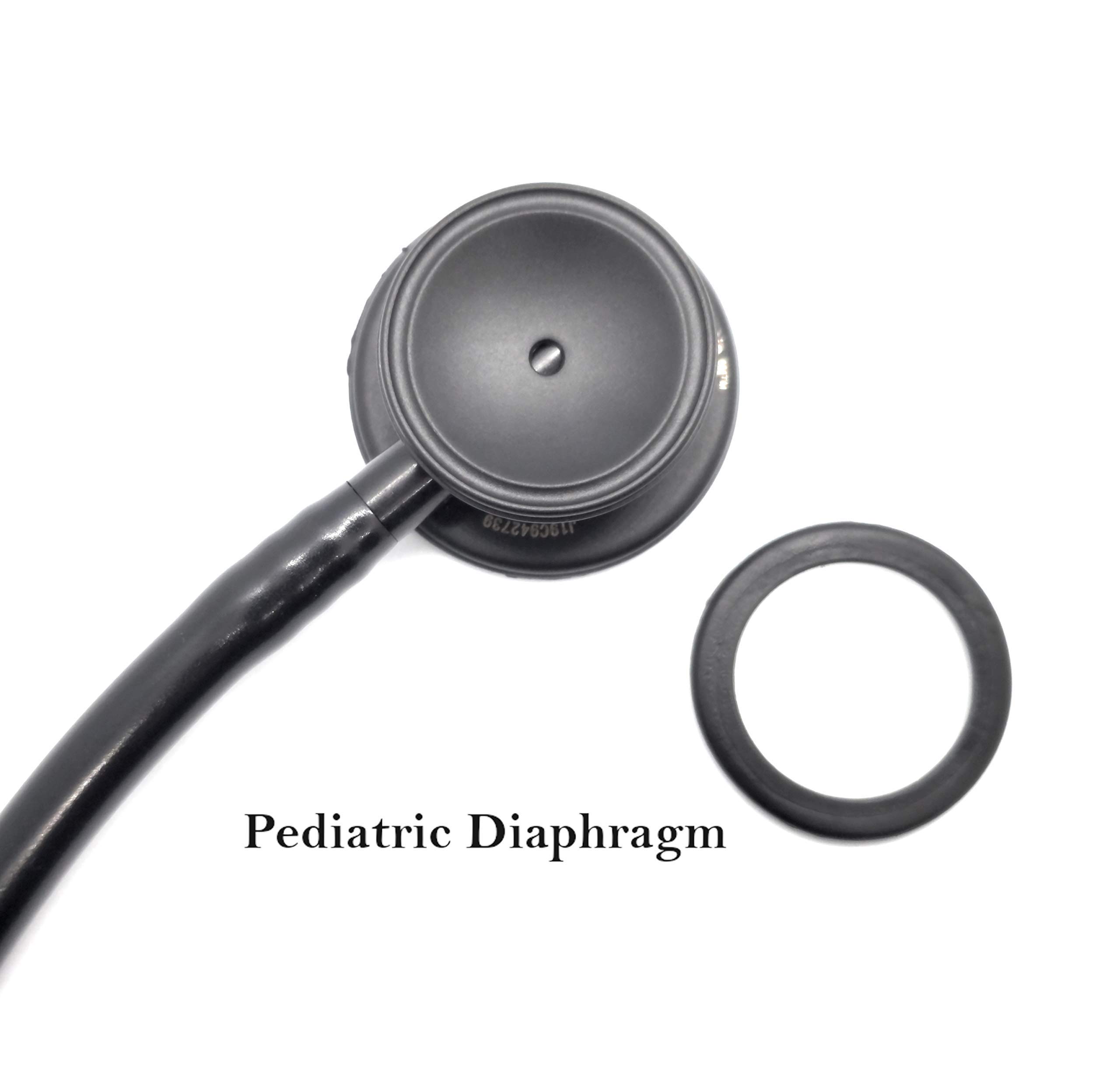 Adult + Pediatric Diaphragm Replacement - Fits Classic III (3) and Cardiology IV Stethoscopes + 2 Extra Ear Pieces, Compatible with Littmann and Other Stethoscopes