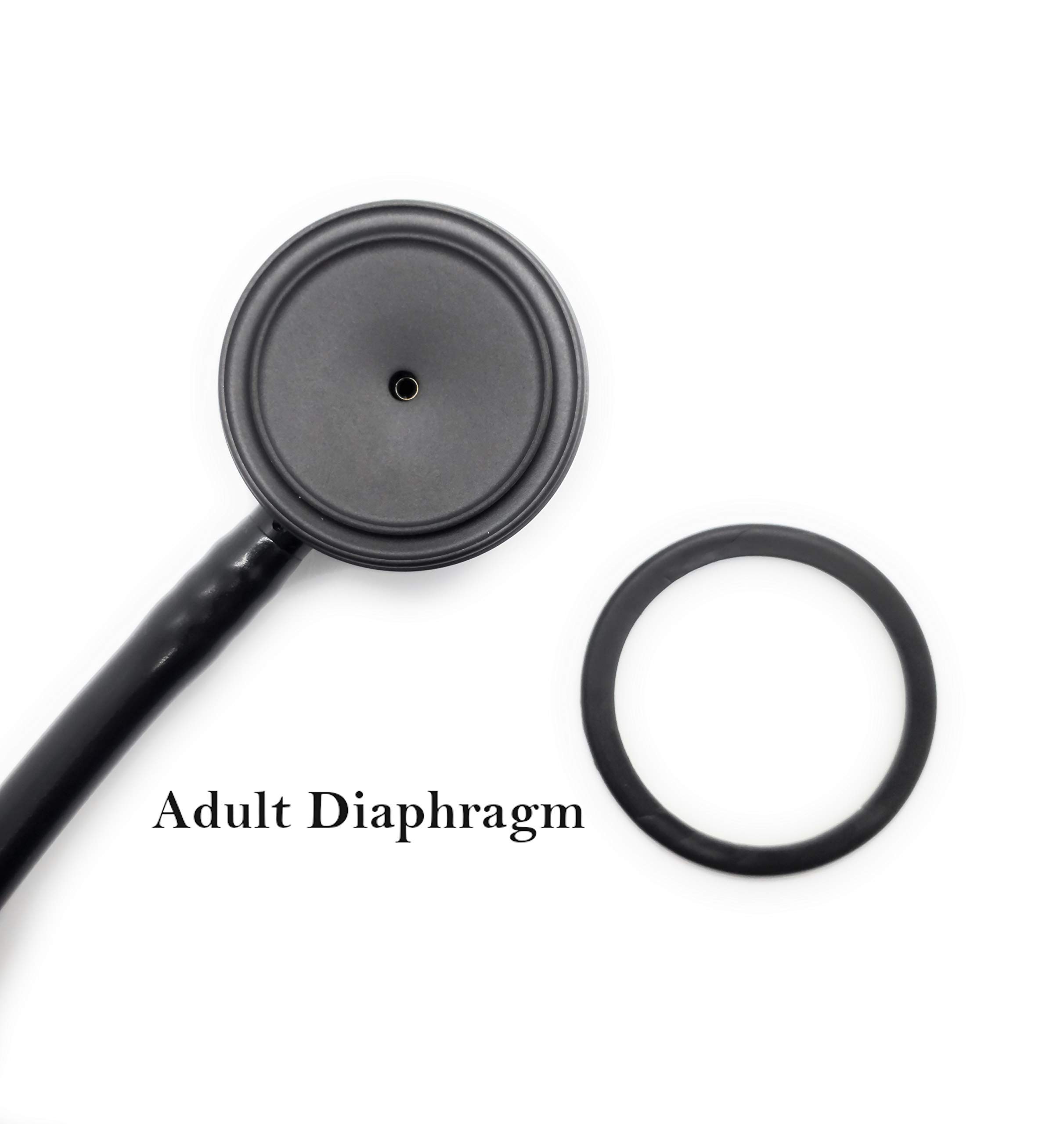 Adult + Pediatric Diaphragm Replacement - Fits Classic III (3) and Cardiology IV Stethoscopes + 2 Extra Ear Pieces, Compatible with Littmann and Other Stethoscopes