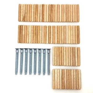 ReplacementScrews Hardware Kit Compatible with IKEA KALLAX 5 x 5 Shelf Unit 703.015.42 - All Screws (104321) and Dowels (101339)