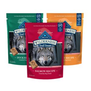 blue buffalo wilderness variety pack dog treats made with natural ingredients duck turkey & salmon