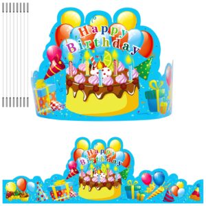 jtieo 35pack birthday party crowns for kids - paper school classroom hats and vbs supplies