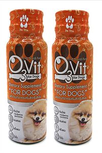 x2 pcs(100ml) dog multivitamin daily essential dog food vitamins & minerals omega3, helps support healthy, more fat, digestion, skin, coat, allergy immune supplement nourished blood & eye