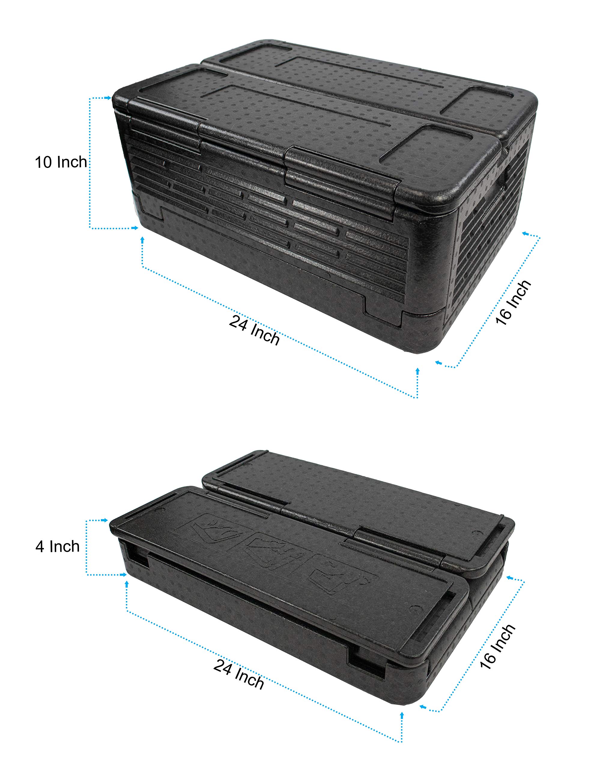 Chill Ice Collapsible Cooler Foam Chest Box - Insulated, Foldable, Portable, Lightweight, Iceless & Waterproof - X Large