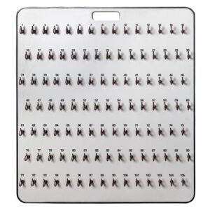 TANGDIAABBCC CarBowz EZ Line Key Board Key Organizer with Numbered Self Closing Hooks (105 Hook)