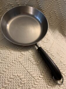 vtg revere ware ss copper bottom double ring 8” skillet