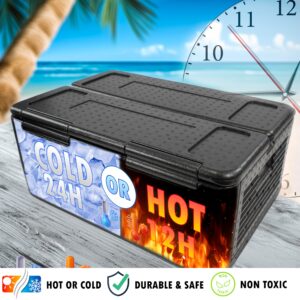 Chill Ice Collapsible Cooler Foam Chest Box - Insulated, Foldable, Portable, Lightweight, Iceless & Waterproof - X Large