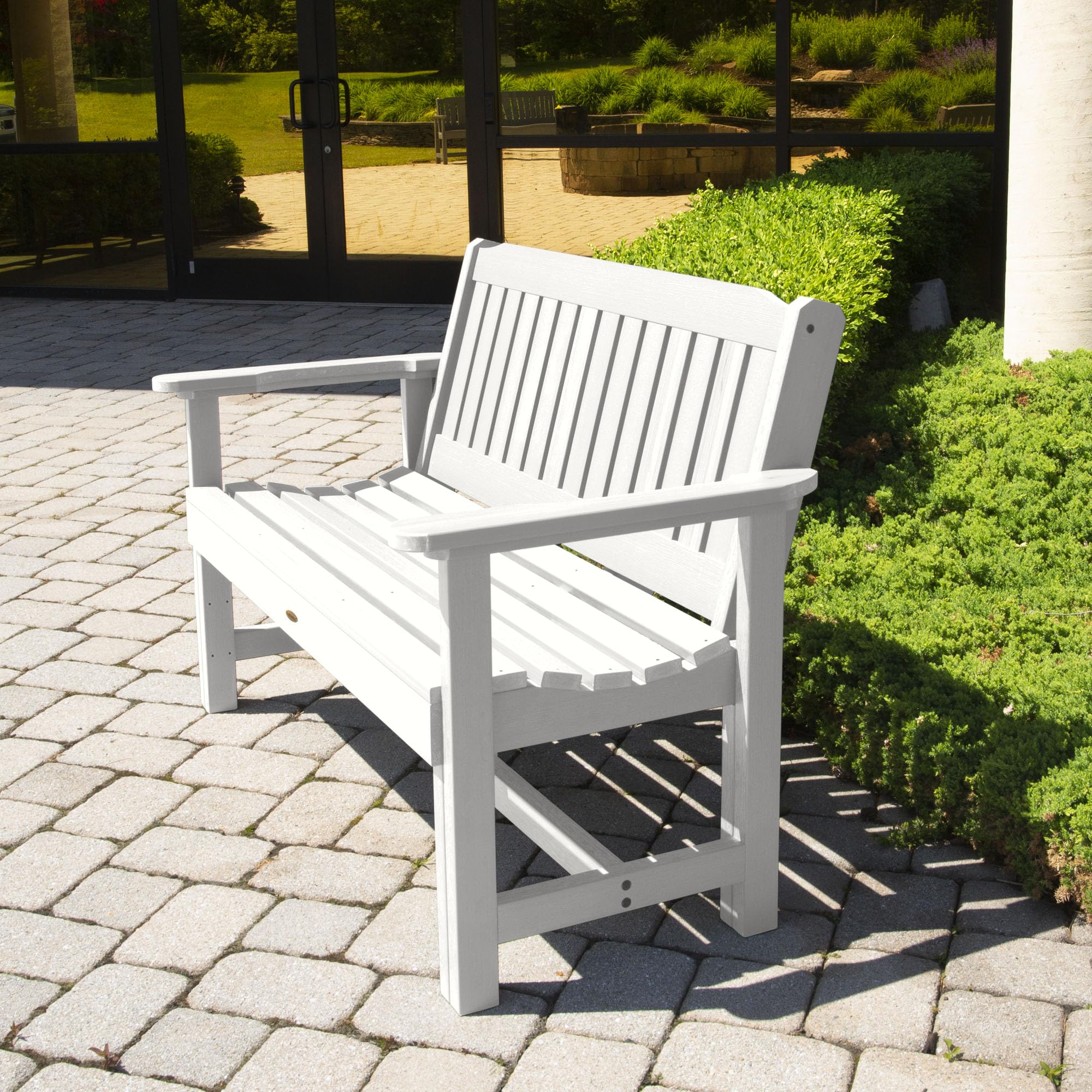 Sequoia Professional CM-BENSQ42-WHE Commercial Grade Exeter 4 Foot Garden Bench, White