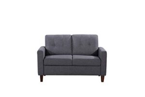 us pride furniture love seats, dark gray