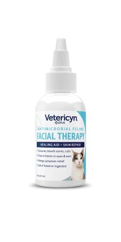 Vetericyn Plus Feline Facial Therapy | Healing Aid and Skin Repair for Different Cat First Aid Needs, Including Cat Acne, Cat Ear and Eye Problems. 2 Ounces