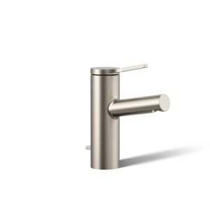 kohler 99491-4-bn elate single-handle bathroom faucet with pop-up drain assembly, one hole bathroom sink faucet, 1.2 gpm, vibrant brushed nickel